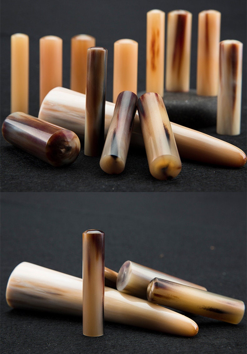 Japanese Hanko Chop Japanese Name Stamp Custom Ox Horn Stamp | Etsy