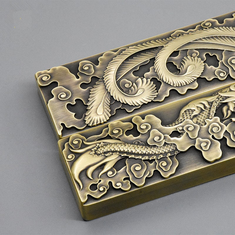 Collectible Solid BRASS PAPERWEIGHT Chinese Calligraphy Paperweight ...