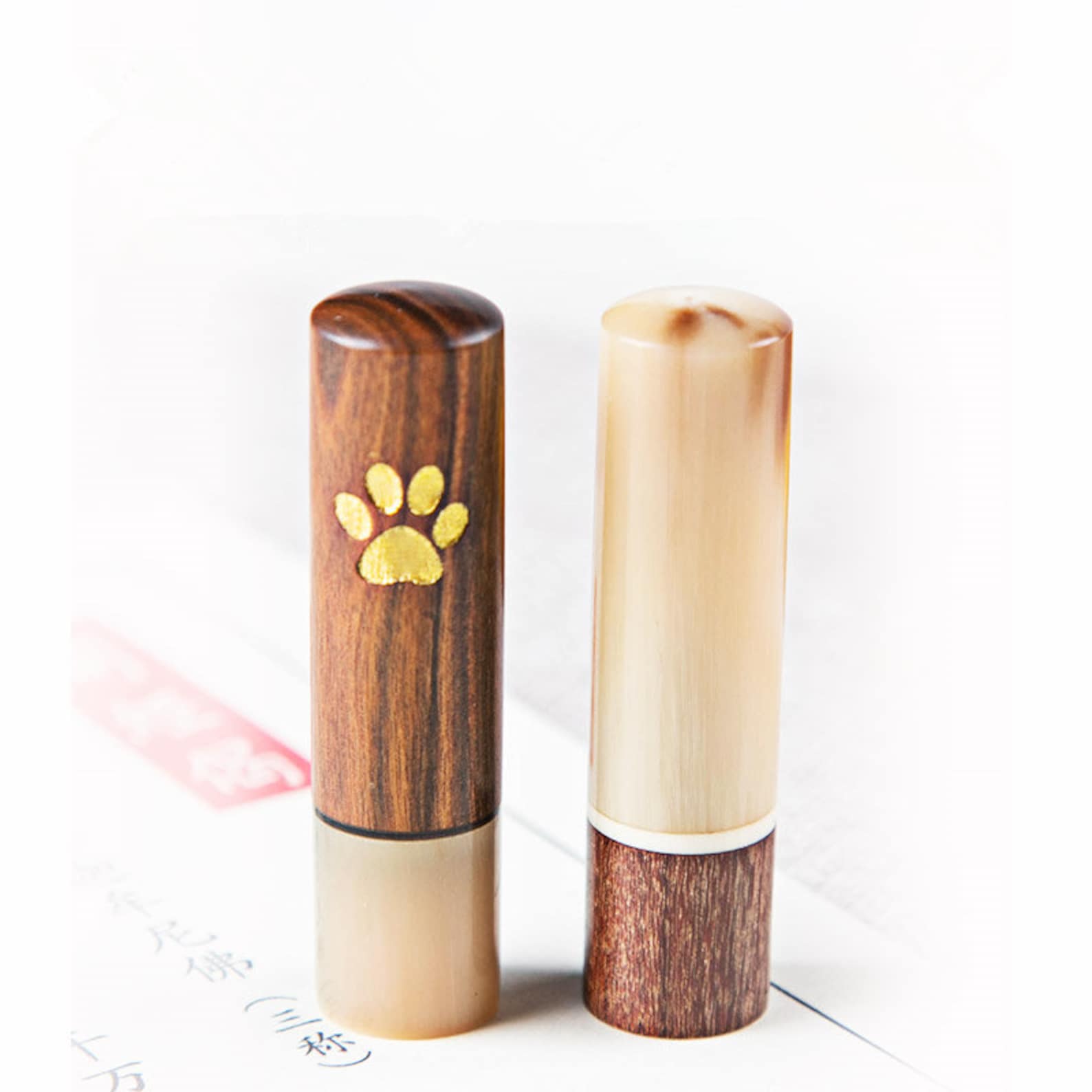 Japanese Hanko Chop Chinese Name Stamp Custom Wood OX Horn Stamp ...