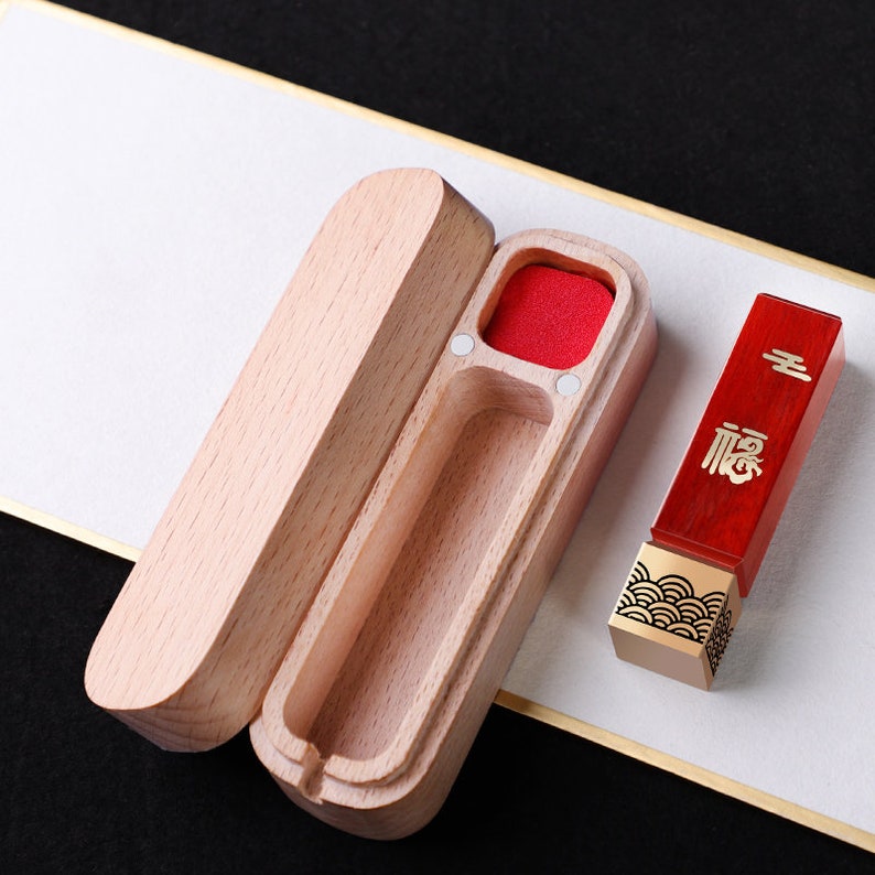 Custom Chinese Name Chop Personal Asian Stamp Seal Natural Red Sandal ...