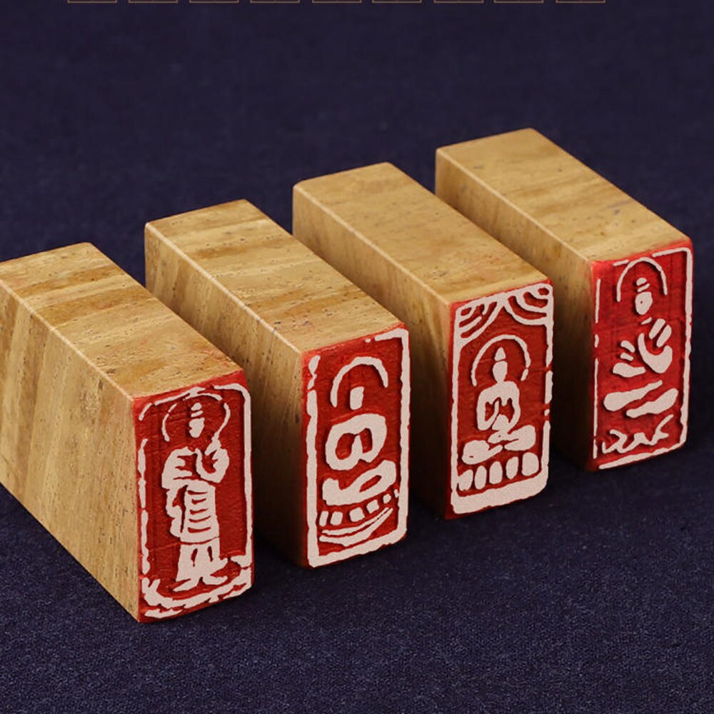 Stone Seal Stamp With Buddha Designs Chinese Mood Seal Traditional Art ...