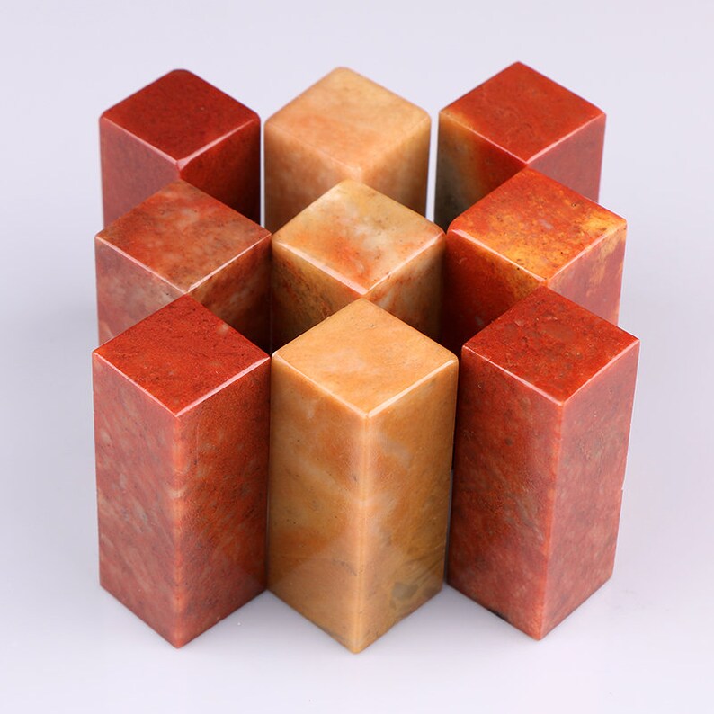 DIY Red Square Stones for Engraving Custom Carve Your Own - Etsy