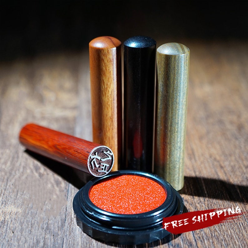 Custom Round Japanese Stamp Japanese Hanko Chop Japanese Name - Etsy