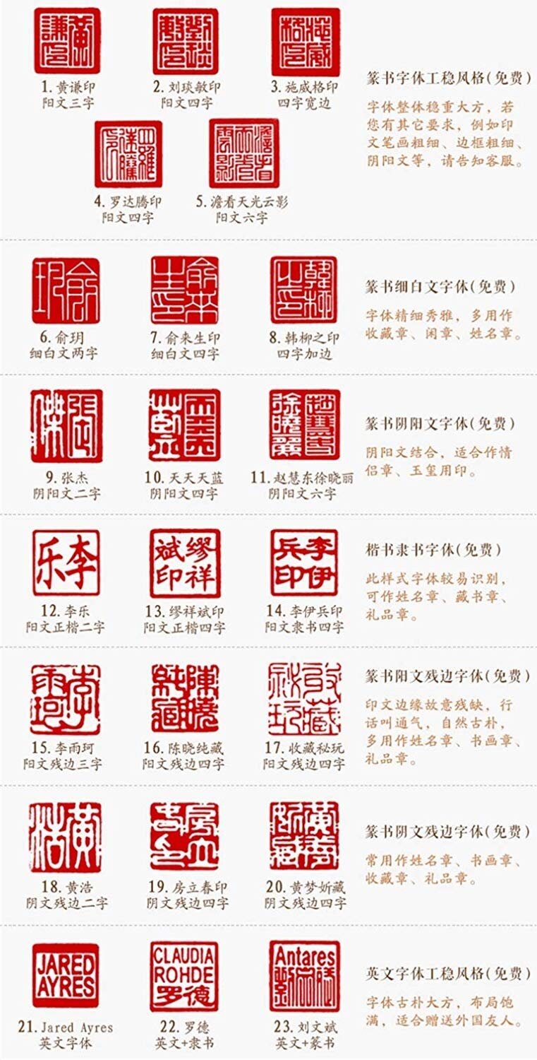 Customized Chinese Name Stone Seal / Chinese Seal/ Chinese - Etsy