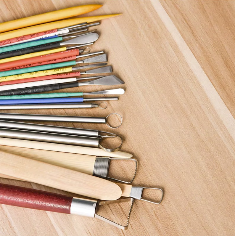 Set of 26 Pottery Tools Kit. Tool Set for Working With Pottery ...