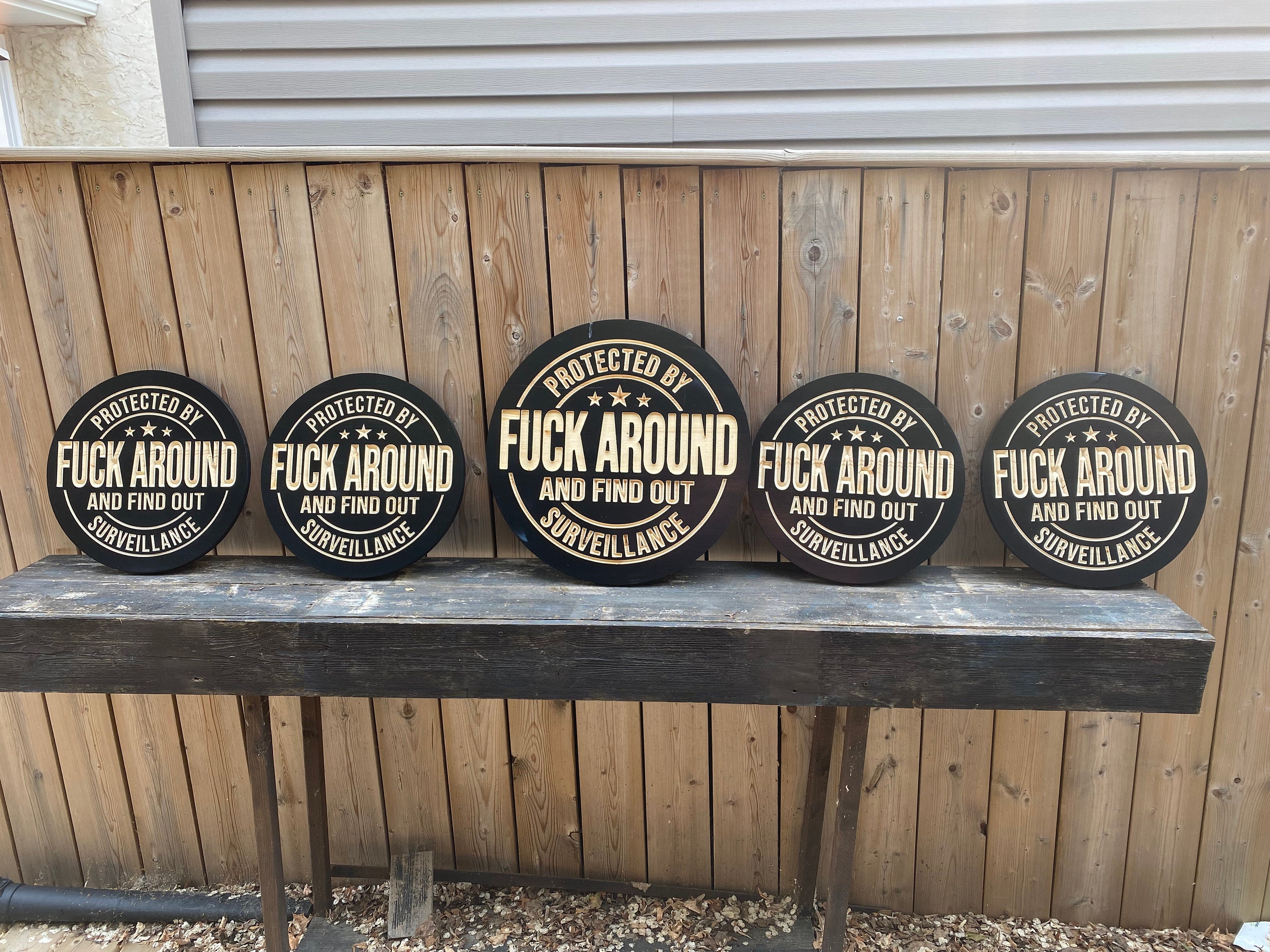 Fuck Around and Find Out / Wood Sign - Etsy