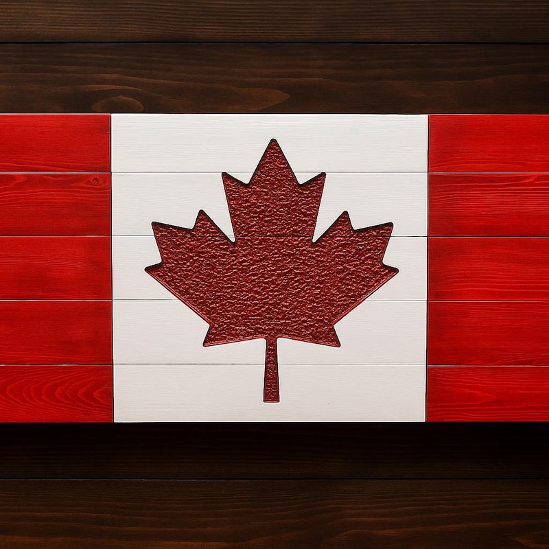 Wooden Canadian Flag - Etsy Canada