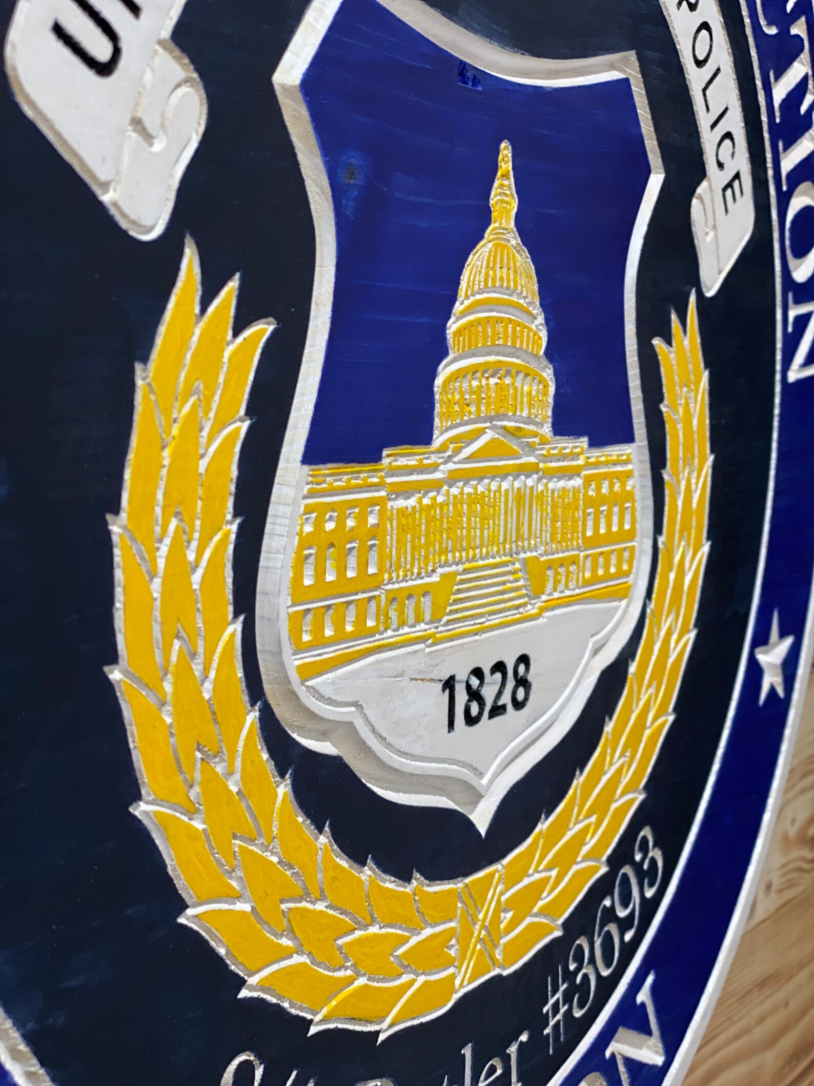 Police Badge/seal/wood Police Badge - Etsy