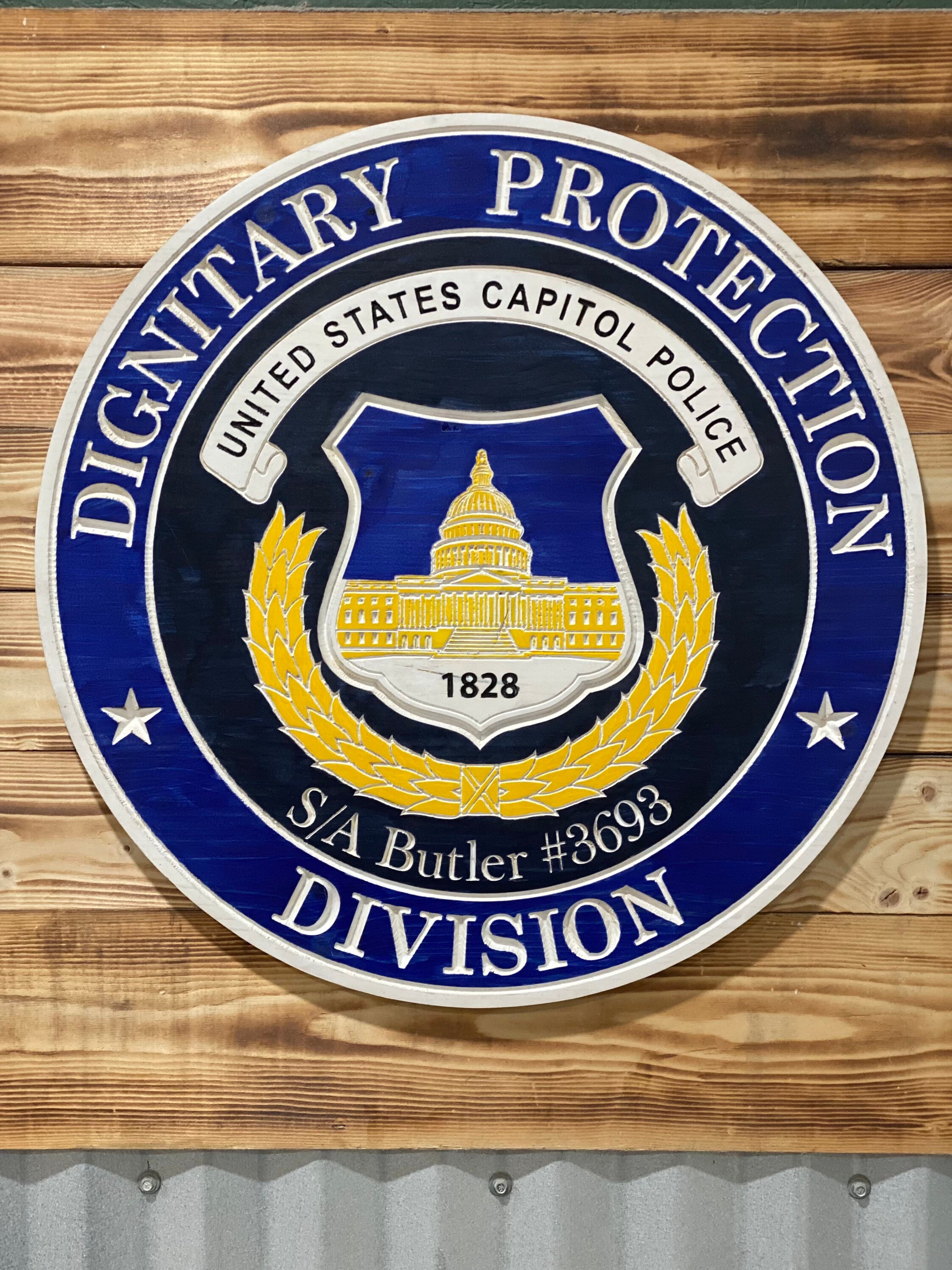 Police Badge/seal/wood Police Badge - Etsy