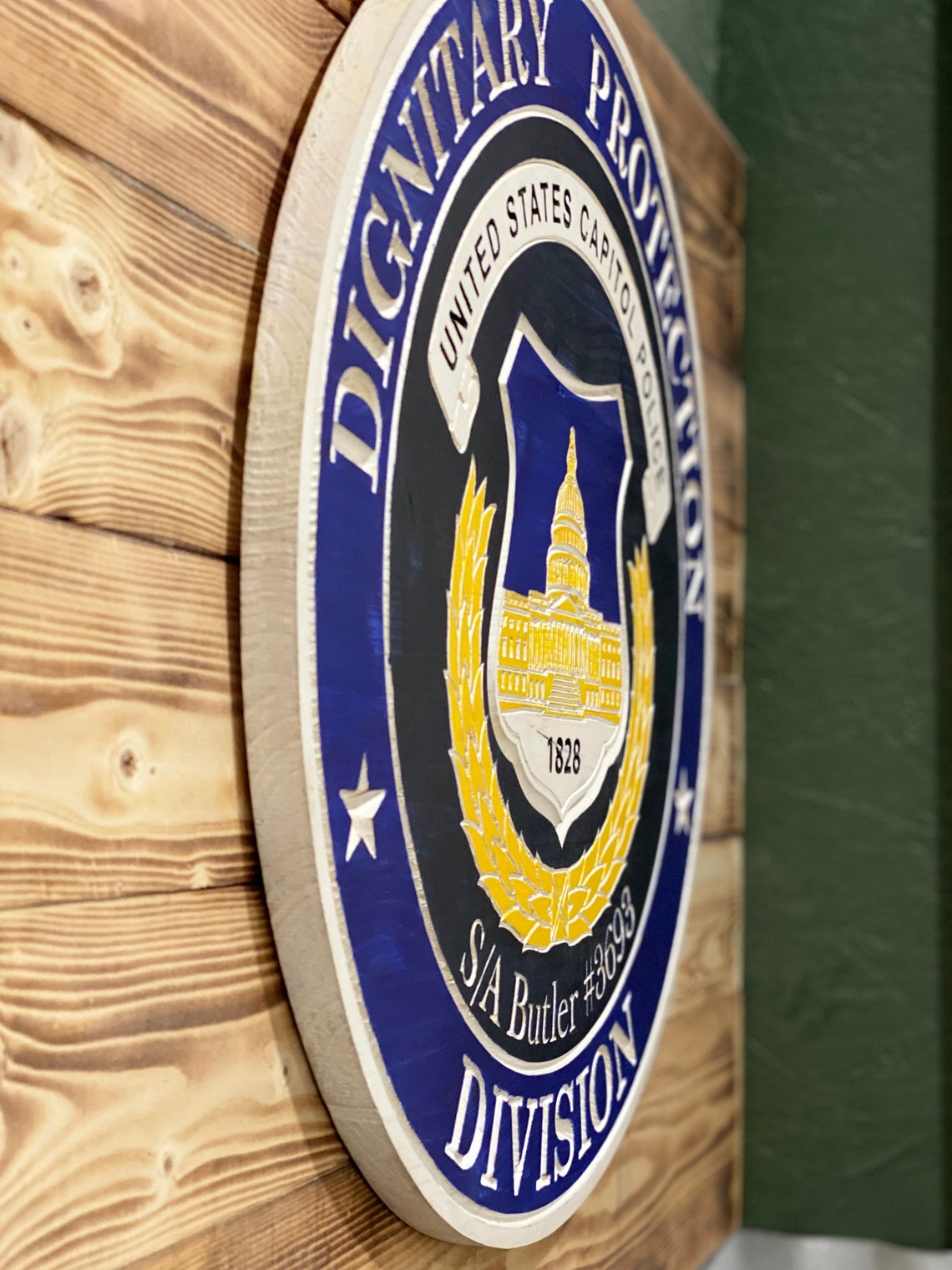 Police Badge/seal/wood Police Badge - Etsy