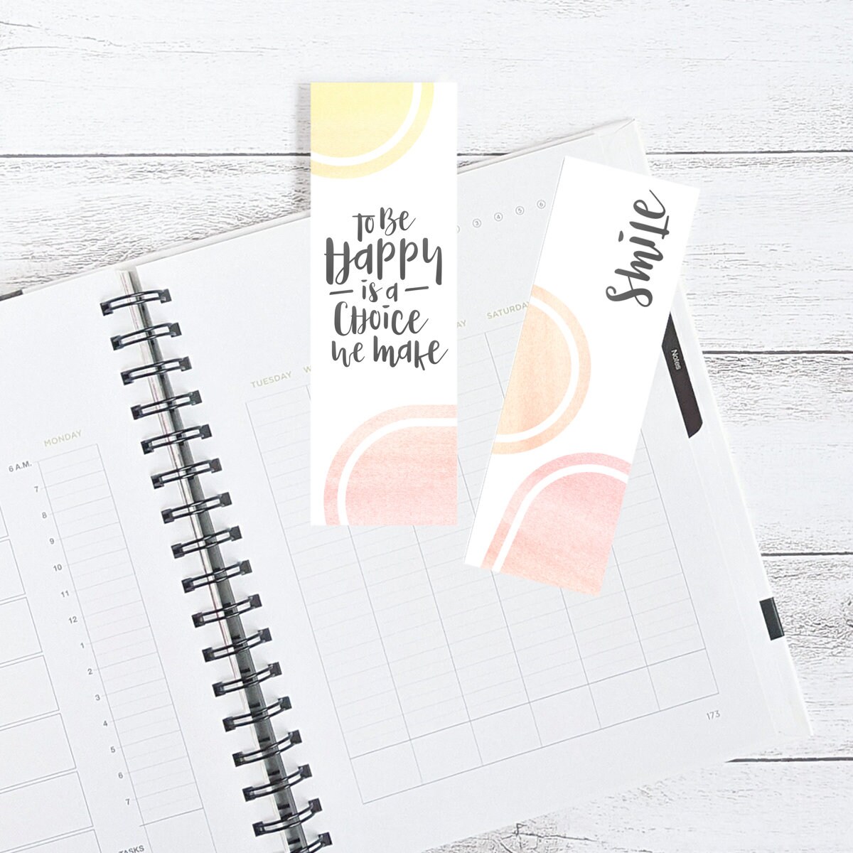 Printable Bookmarks, Set of 4, Smile, Laugh, to Be Happy is A Choice We ...