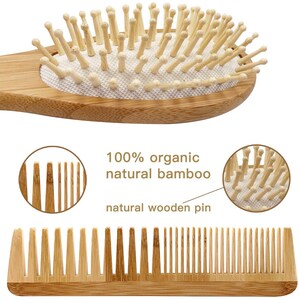 Natural Organic Bamboo Comb Set - Etsy