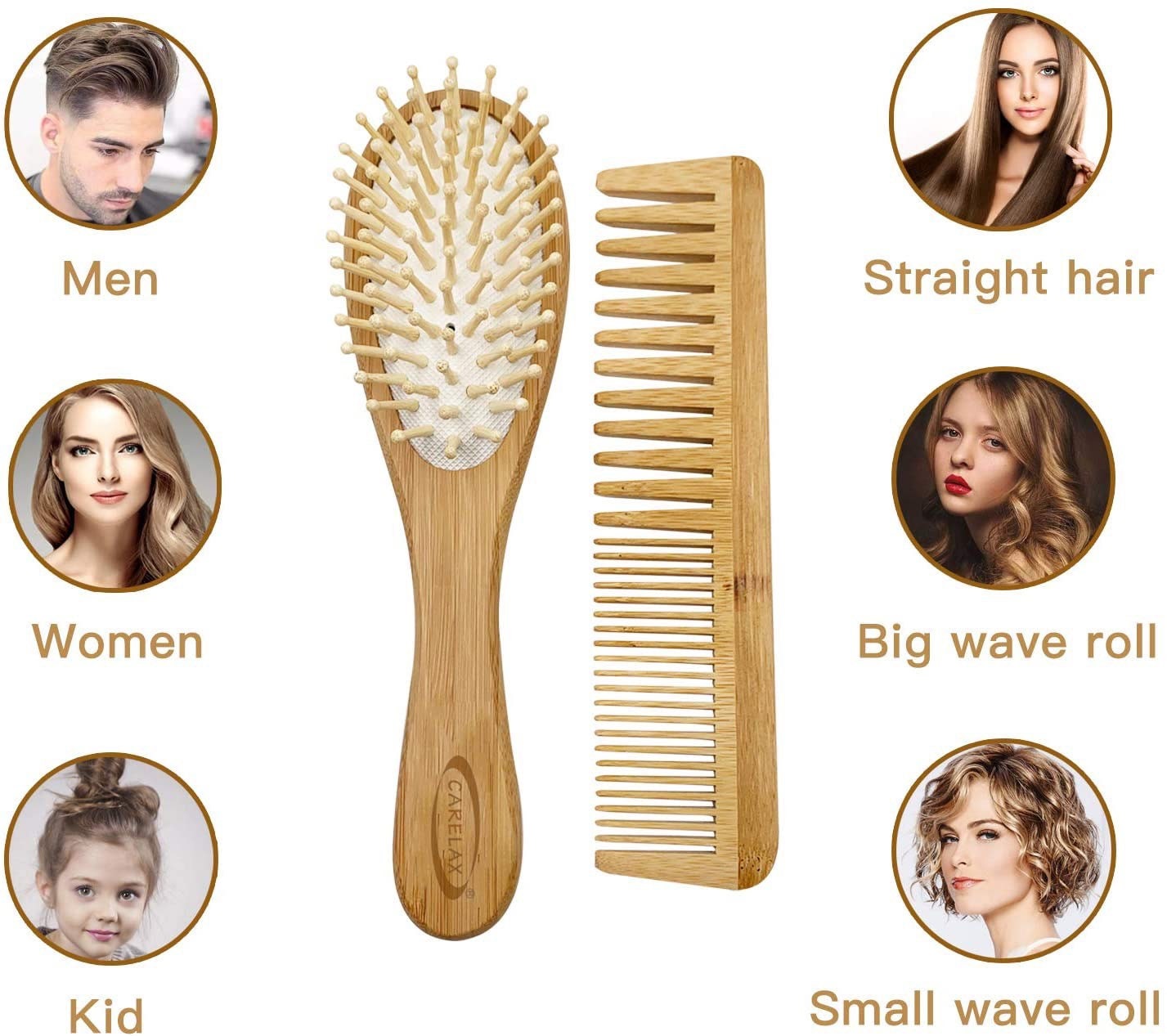 Natural Organic Bamboo Comb Set - Etsy