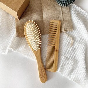 Natural Organic Bamboo Comb Set - Etsy