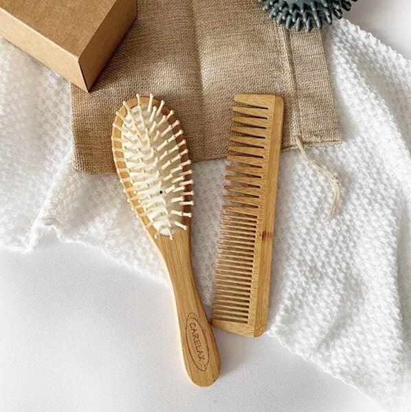 Natural Organic Bamboo Comb Set - Etsy