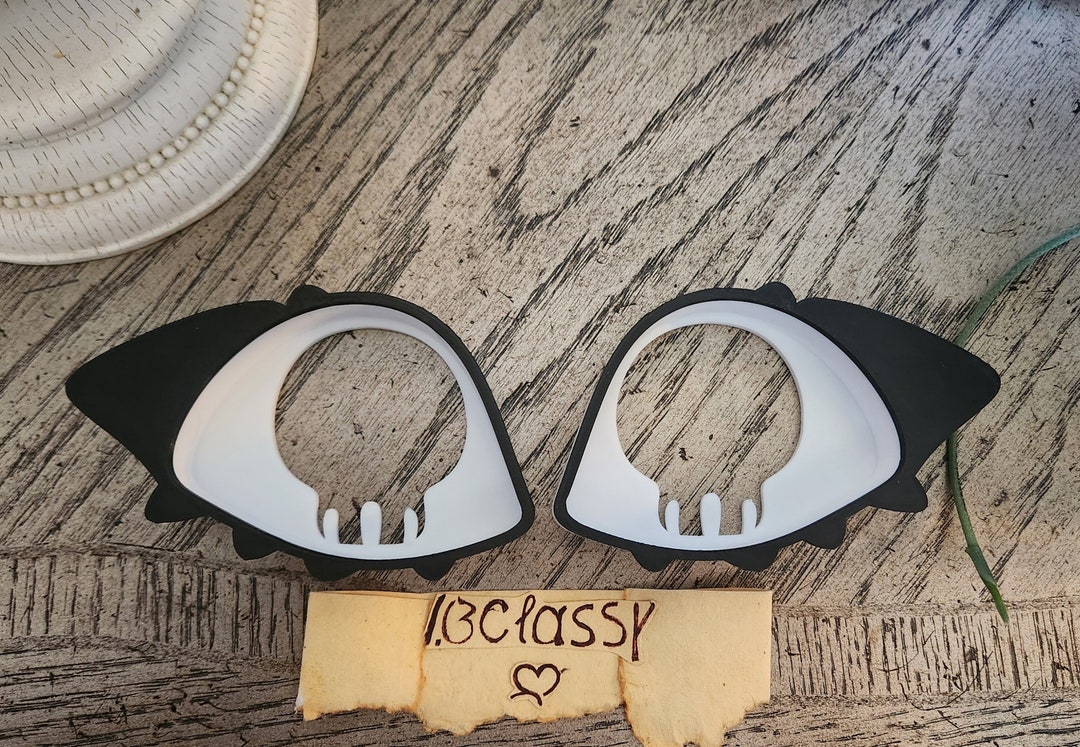 FREE SHIPPING 3D Printed Fursuit Costume Skull Dead Eyeblanks ...