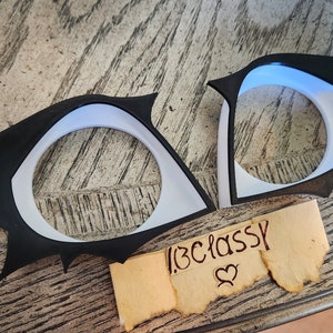 FREE SHIPPING 3D Printed Fursuit Costume Lizard Eyeblanks (attachable ...