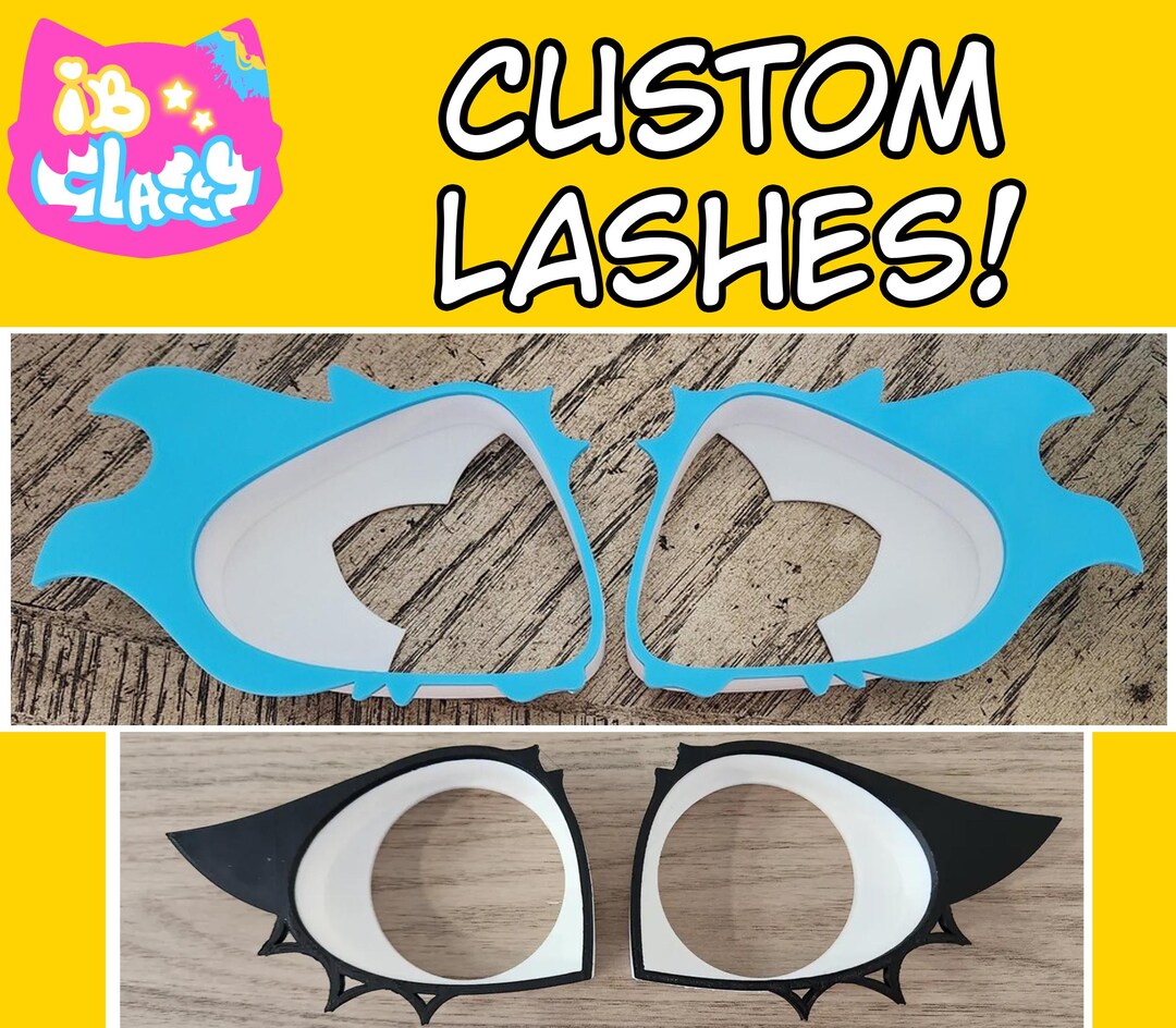 Custom 3D Printed Fursuit Lashes Add-on - Etsy