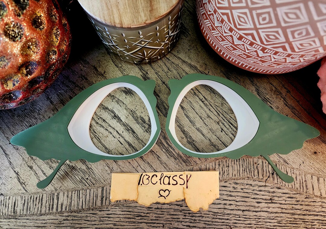 FREE SHIPPING 3D Printed Fursuit Costume Moth Eyeblanks (attachable Eye ...