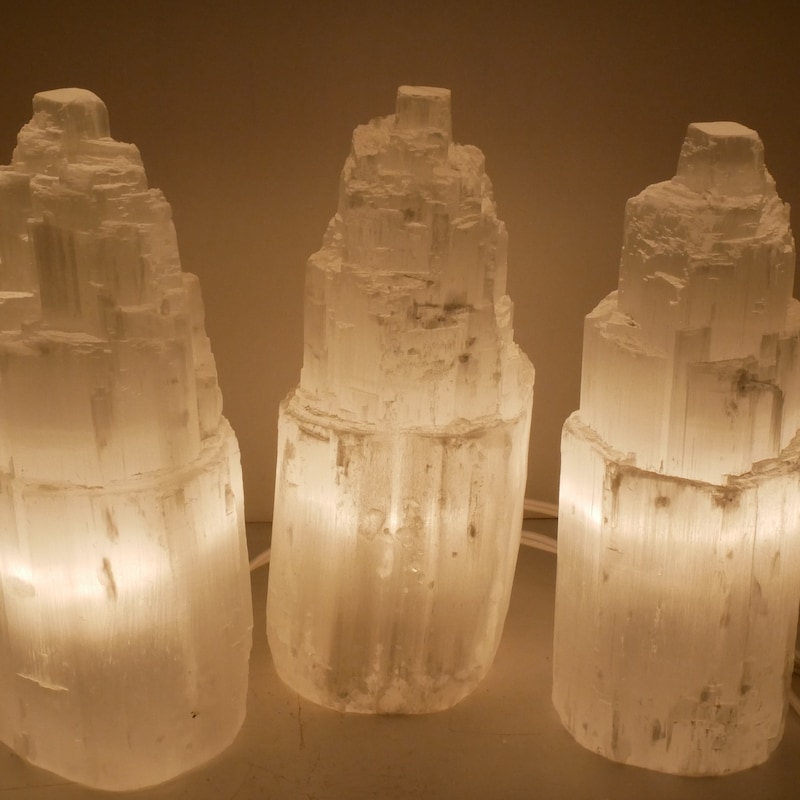 Selenite Lamp - Etsy