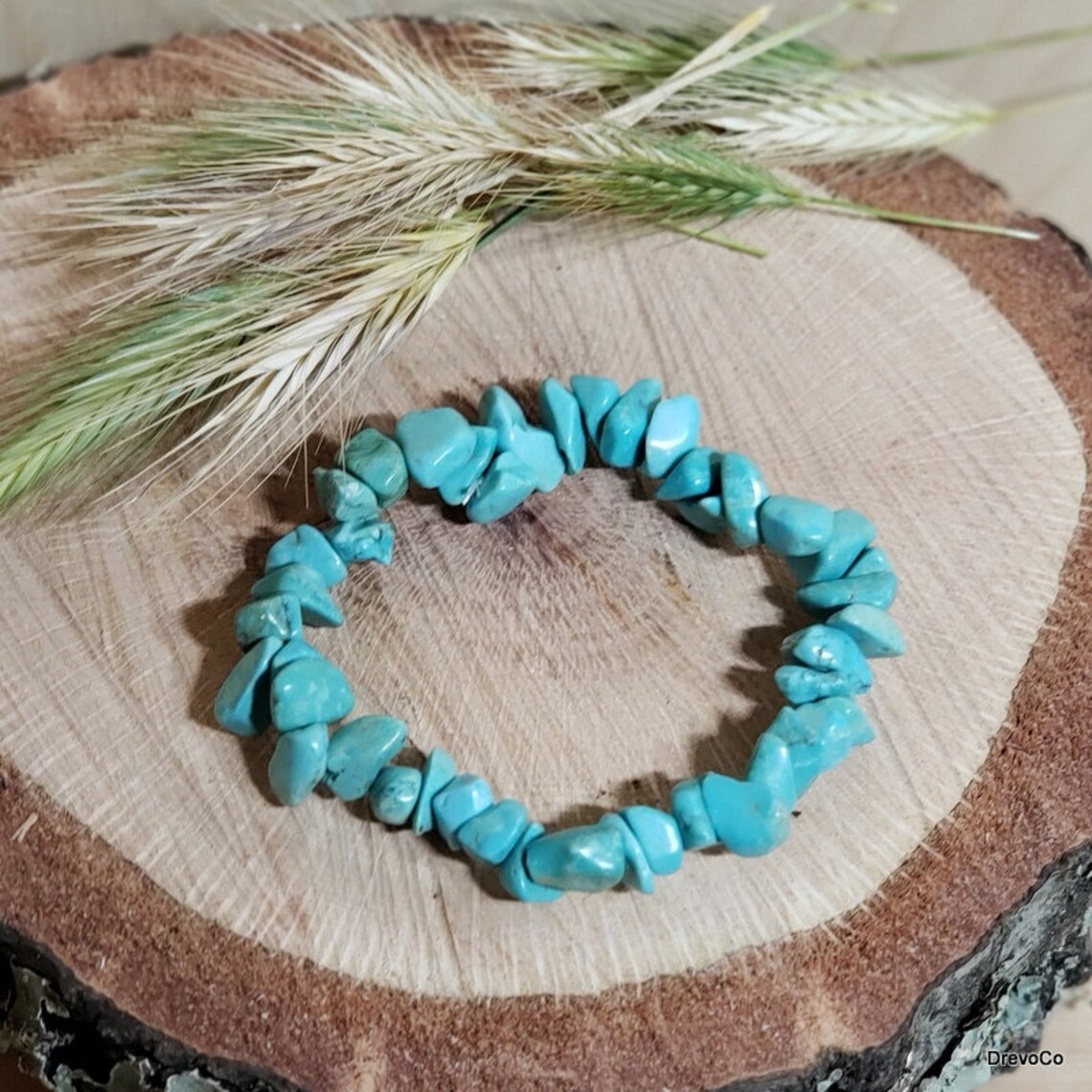 Turquoise Gemstone Chips Bracelet Energy Bracelet Natural - Etsy
