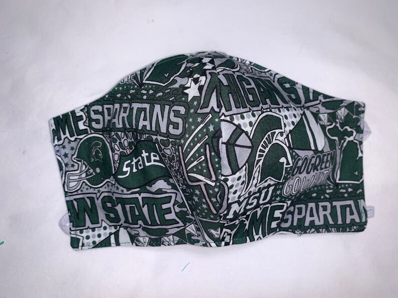 Michigan State University, Spartans Reversible Cotton Face Mask With ...