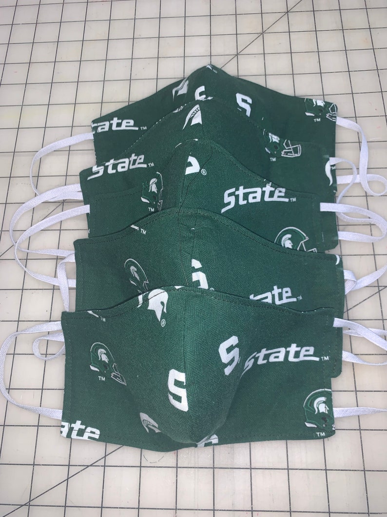 Michigan State University, Spartans Reversible Cotton Face Mask With ...