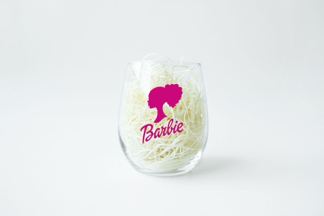 Black Barbie Stemless Wine Glass, Favor - Etsy
