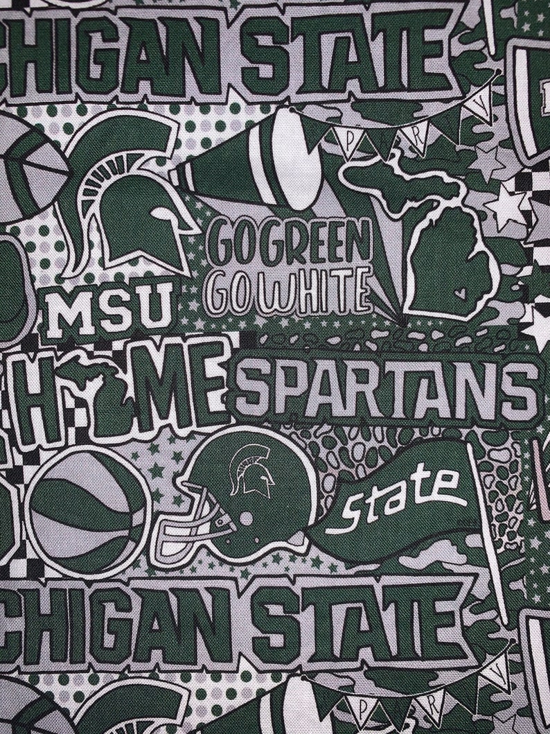 Michigan State University, Spartans Reversible Cotton Face Mask With ...