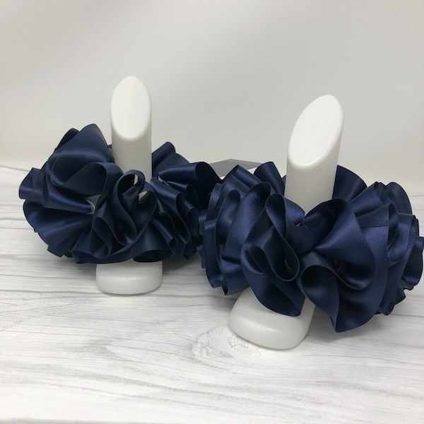 Navy Blue Ruffle Socks - Etsy