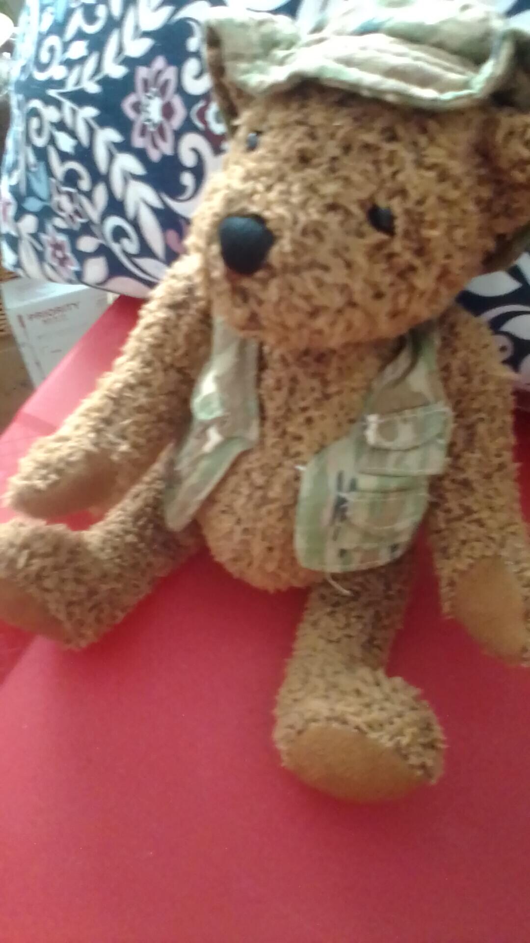 Army Bear With Vest and Hat - Etsy