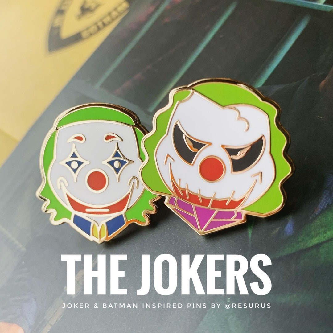Joker Enamel Pin Badge Comic Cute Dark Theme Gift Halloween Fantasy - Etsy