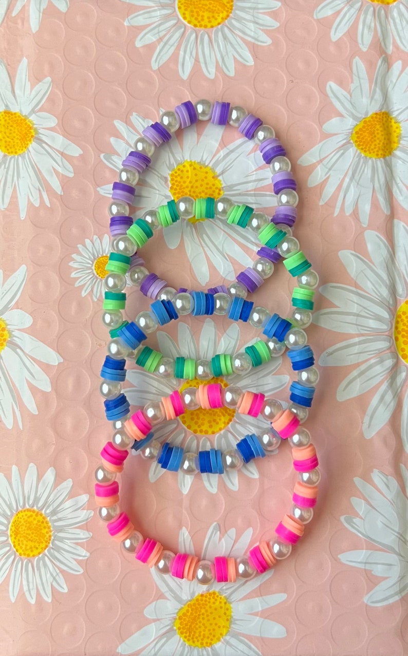 Colorful Pearl Bracelets - Etsy