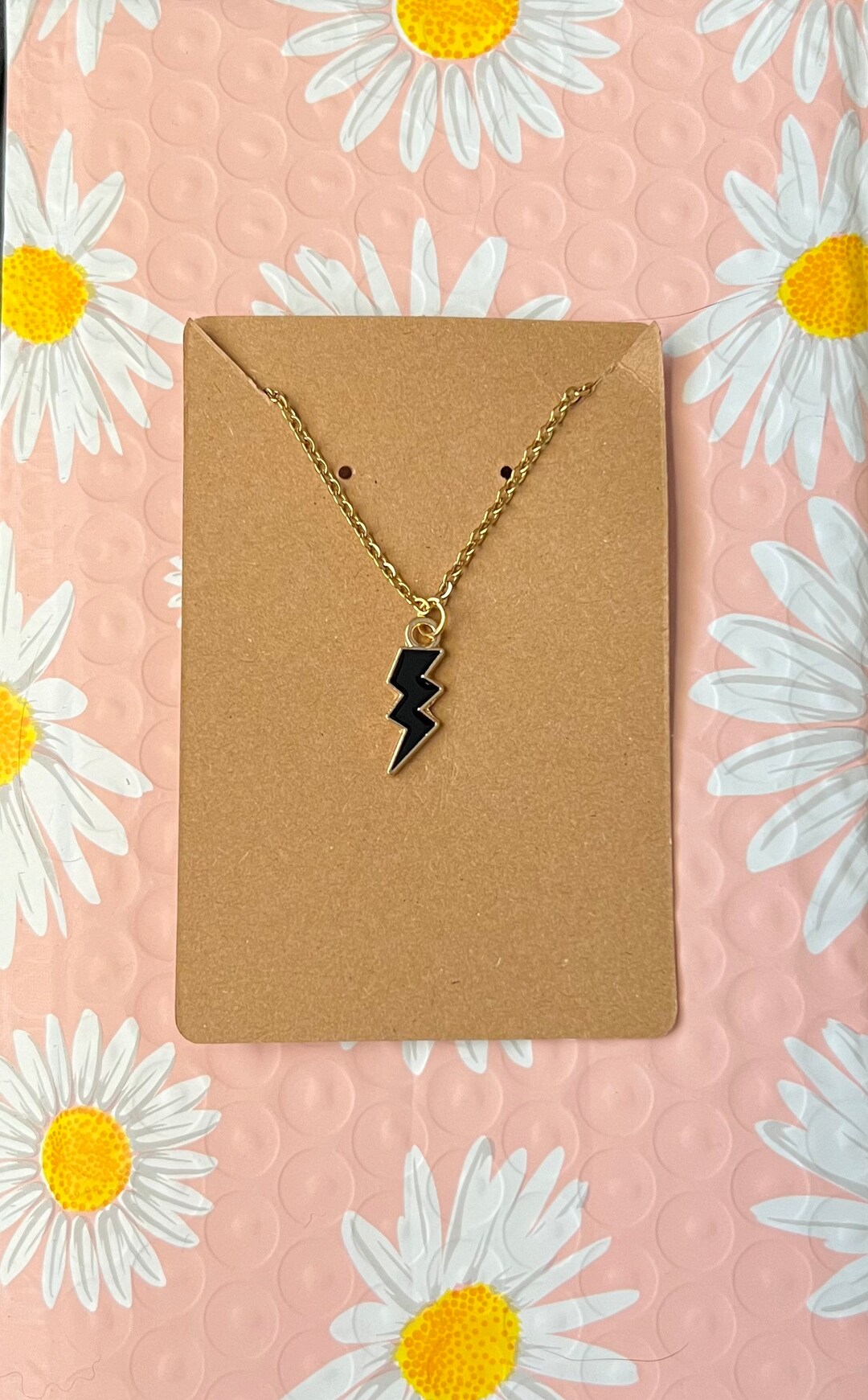 Lightning Bolt Chained Necklaces, Gold Necklaces, Lightning Bolt ...