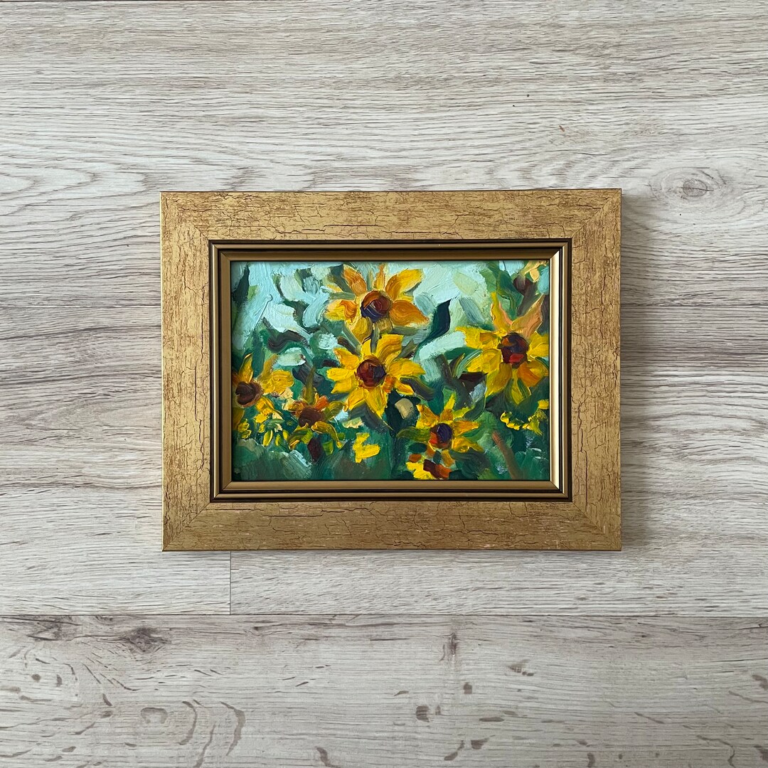 Frame Oil Painting Original Oil Painting Gold Framed Vintage - Etsy