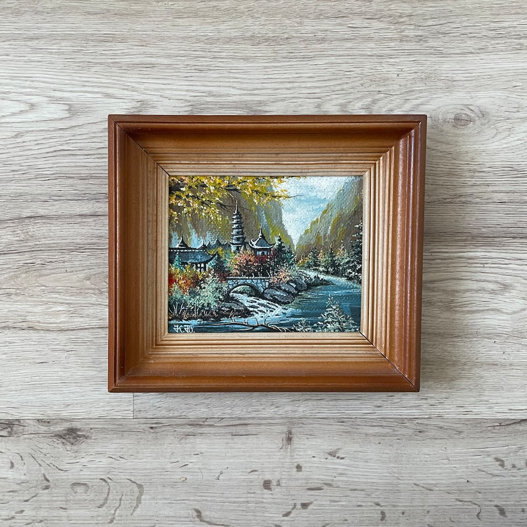Oil Painting Original Vintage, Vintage Landscape Painting Original ...