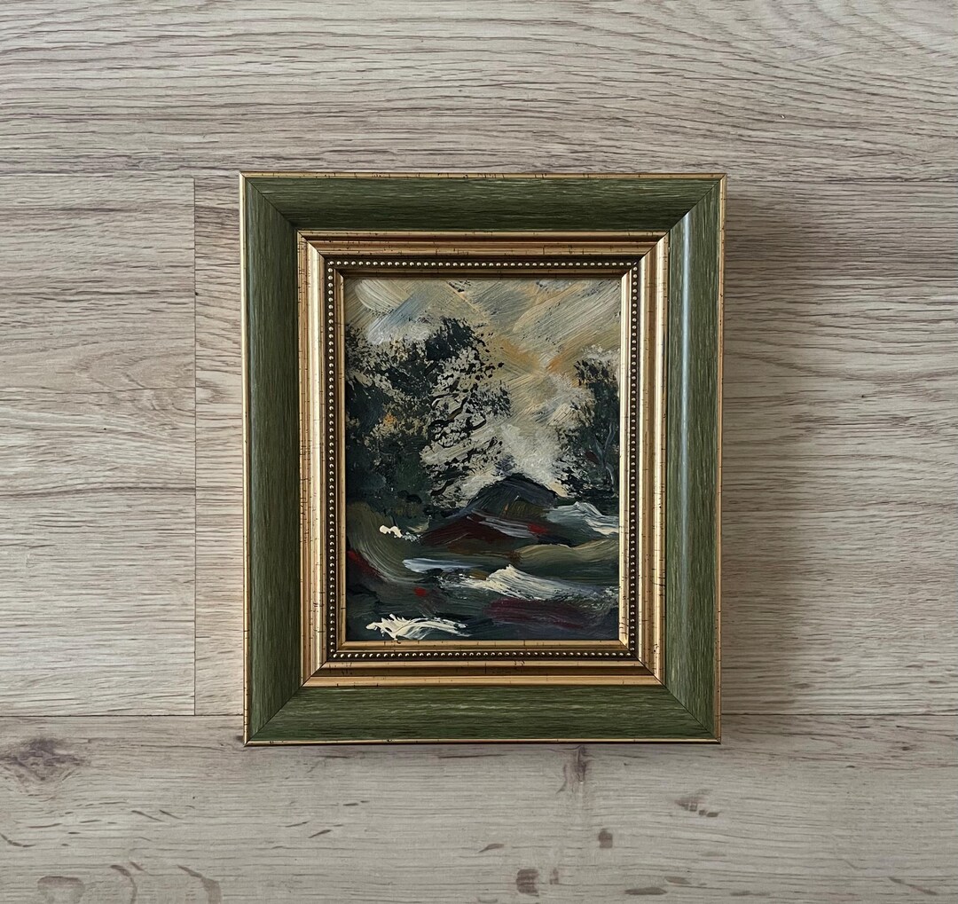 Oil Painting Miniature, Oil Painting Original, Vintage Oil Painting ...