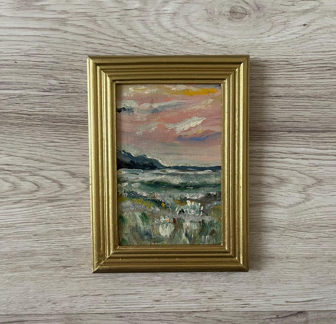 Oil Painting Miniature, Oil Painting Original, Vintage Oil Painting ...