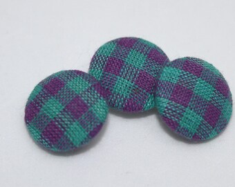 Purple Check Fabric - Etsy