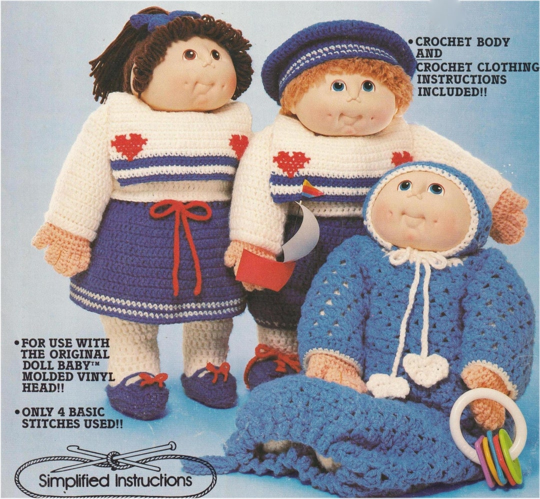 All in One Easy Doll Baby Crochet Doll Body & Clothing Patterns - Etsy