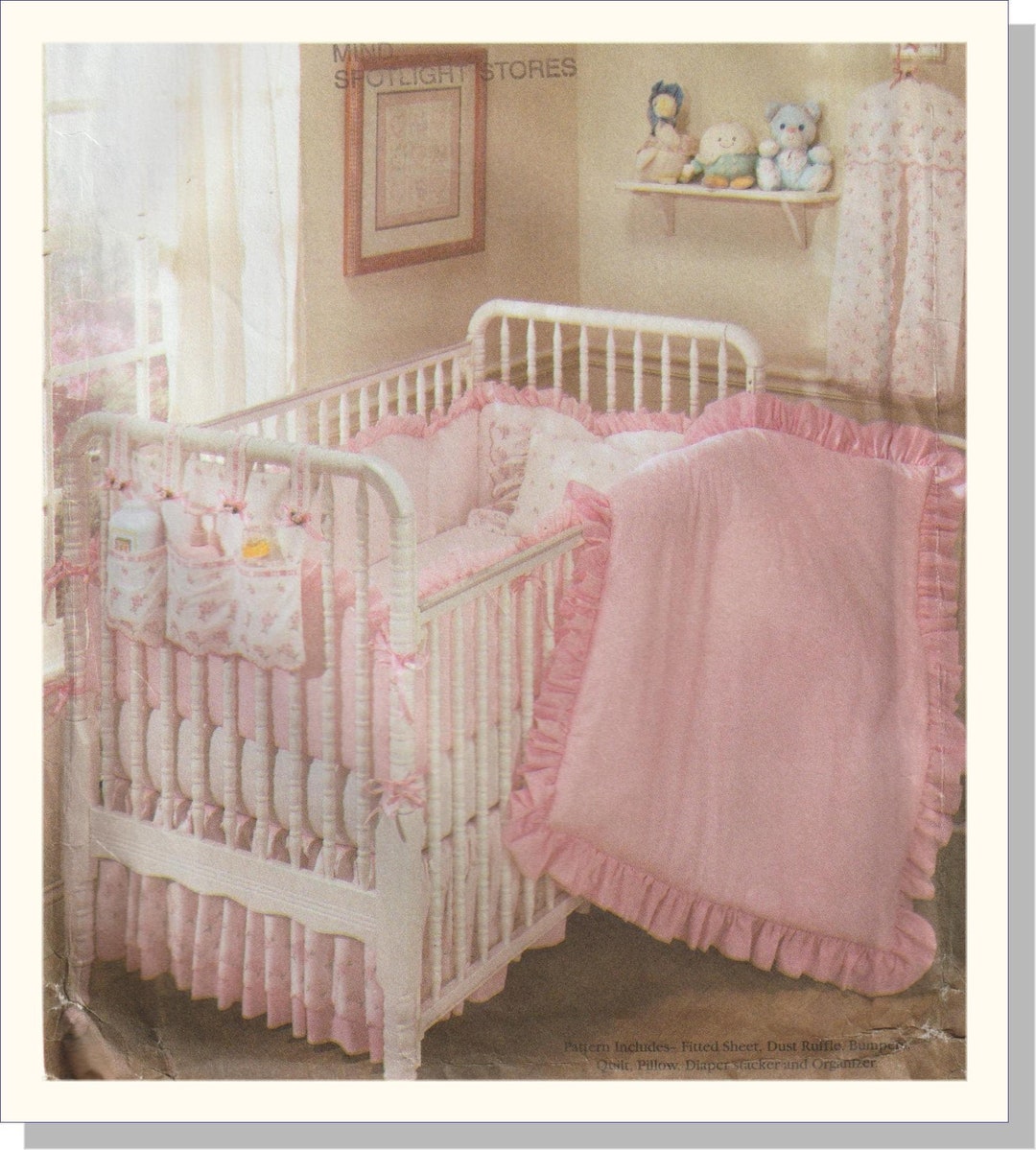 Vintage Baby Cot Bedding & Accessories Simplicity Nursery Sewing ...