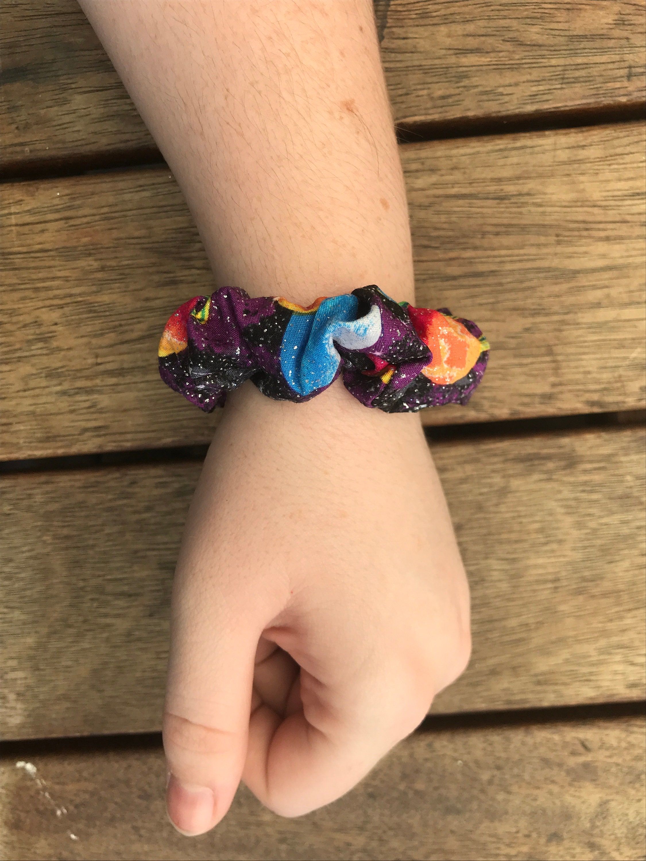 Coloured Glitter Galaxy Scrunchie - Etsy