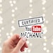 Certified Youtube Mechanic / Sticker / Funny Mechanic Decal / Car Part ...