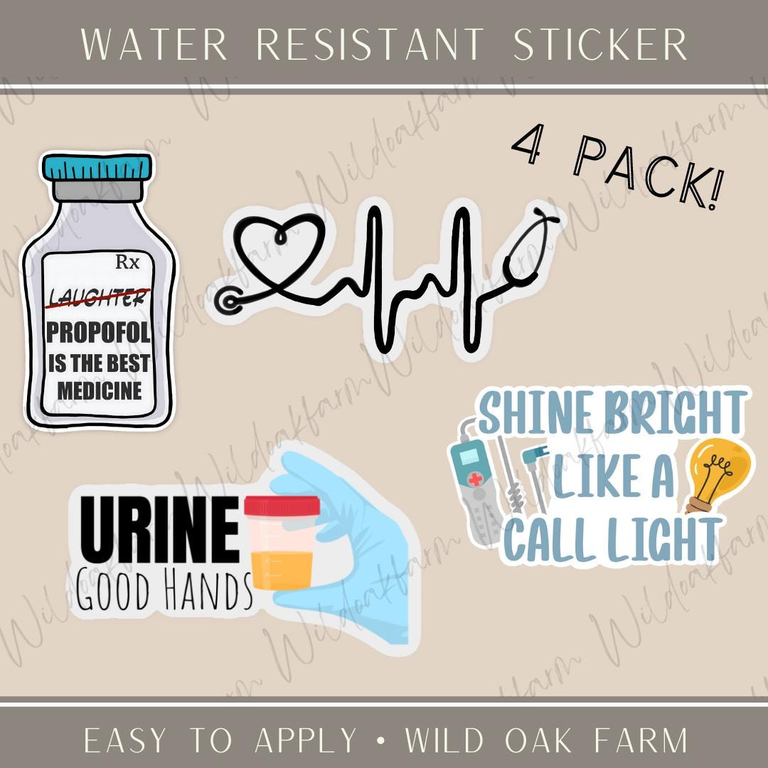 STICKER PACK, Nursing Stickers, Funny Hospital Humor, RN, Dr, Lpn, Cna ...