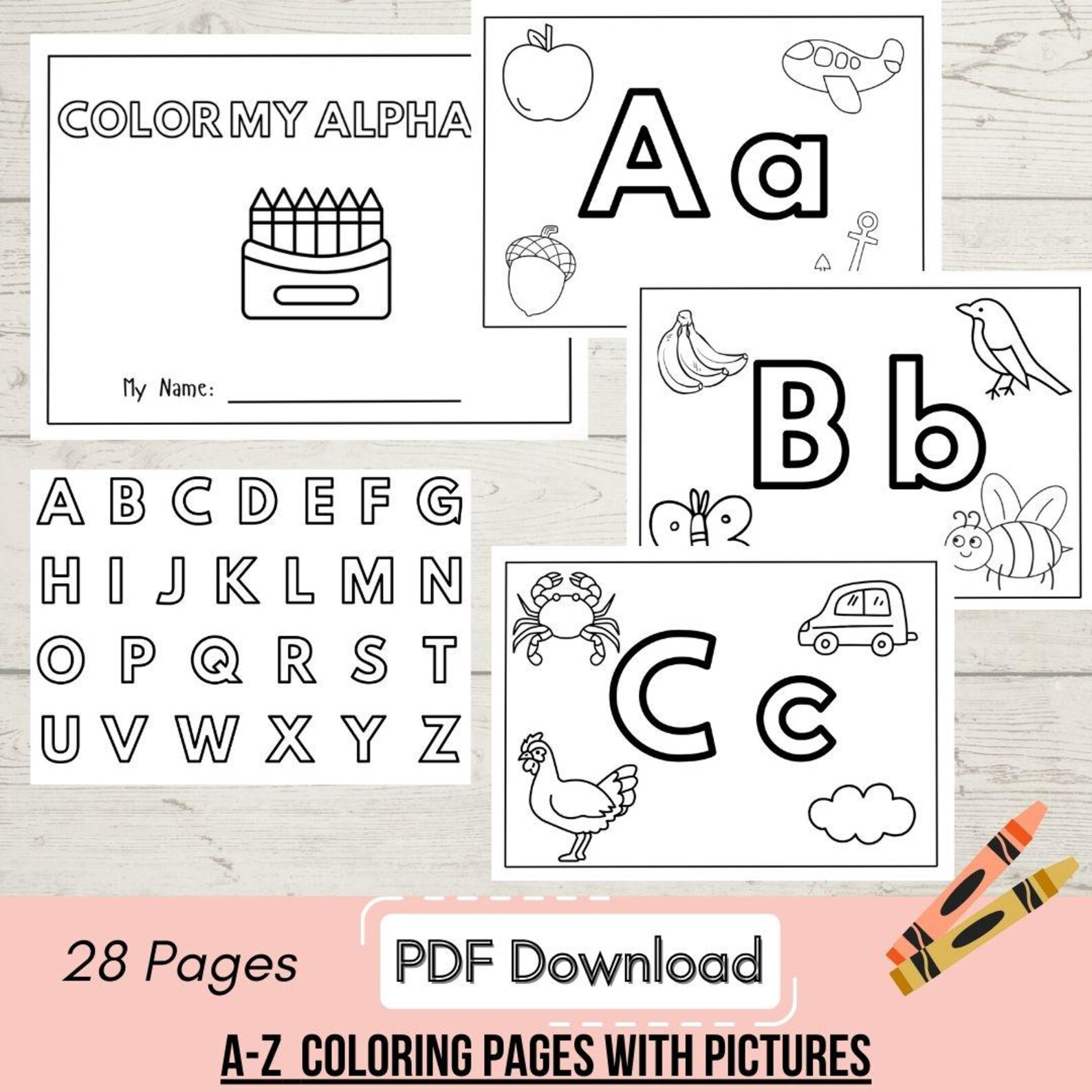 Alphabet Coloring Pages, Preschool Coloring Pages, Preschool Activity ...