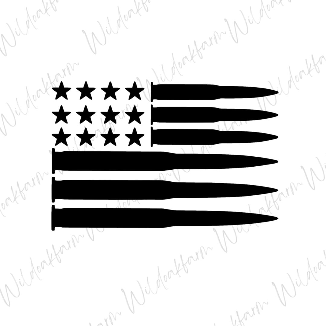 Flag Decal, Bullet Flag, Ammo, Patriotic Sticker, Vinyl Decal, America ...