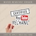 Certified Youtube Mechanic / Sticker / Funny Mechanic Decal / Car Part ...