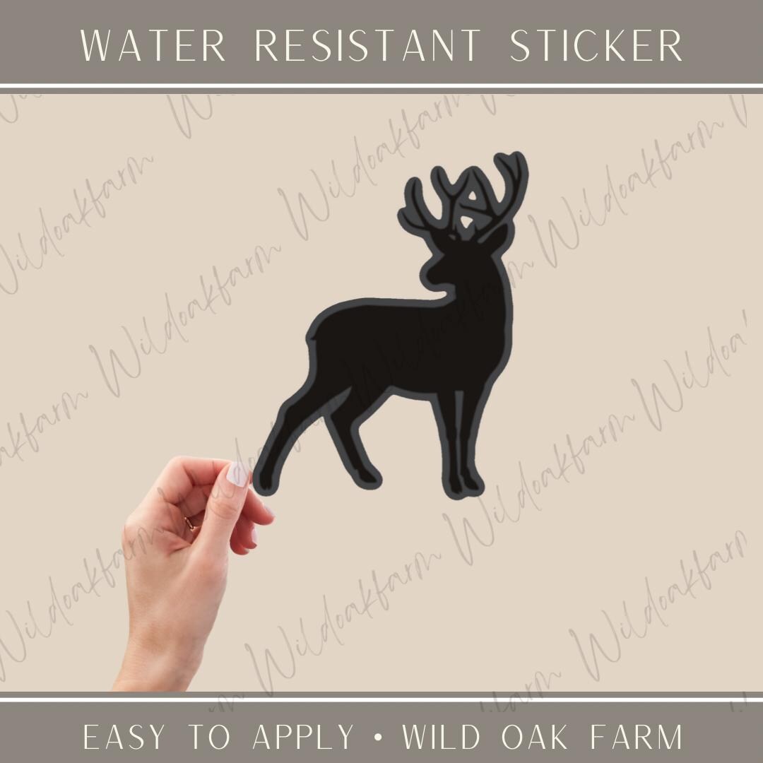 Buck Sticker, Hunting Decal, Antlers, Deer, Outdoors, Stickers for Guys ...