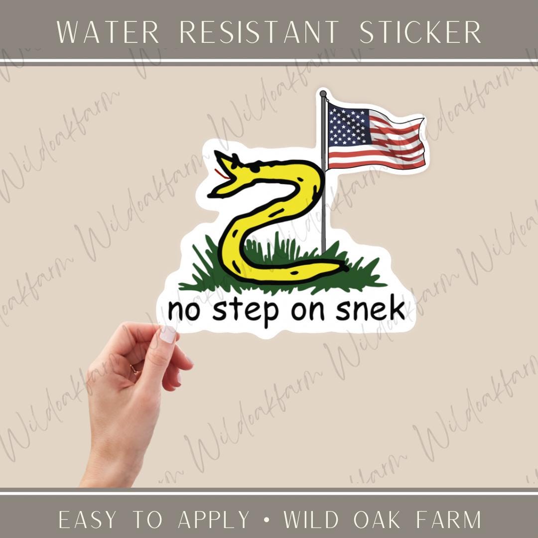 No Step on Snek Sticker, American Flag, JROTC, Funny Military Meme, USA ...
