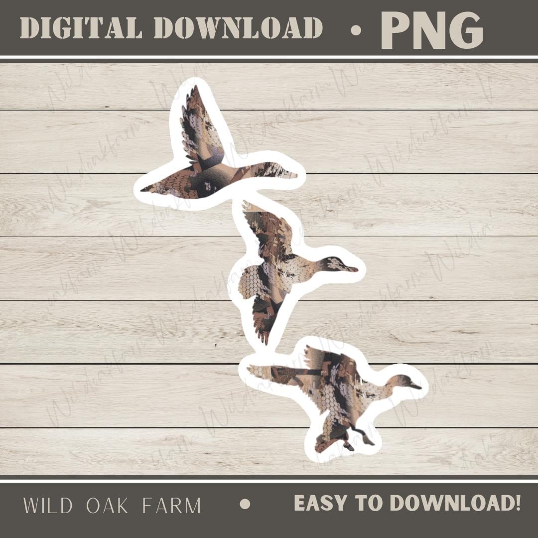 Duck Hunting Decal / DIGITAL DOWNLOAD / Marsh Print/ Camo/ Wild Oak ...